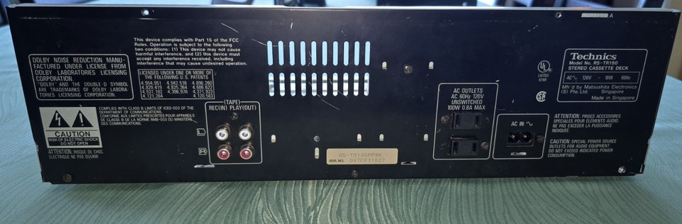 Technics RS-TR180 Main Circuit Board RJB1599A – Replacement Part | eBay