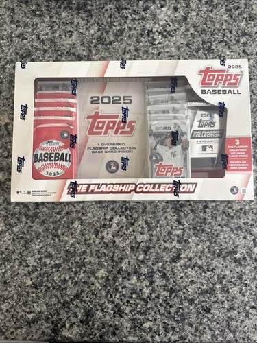 2025 Topps Baseball The Flagship Collection SEALED BOX - 3 Bonus Packs ...