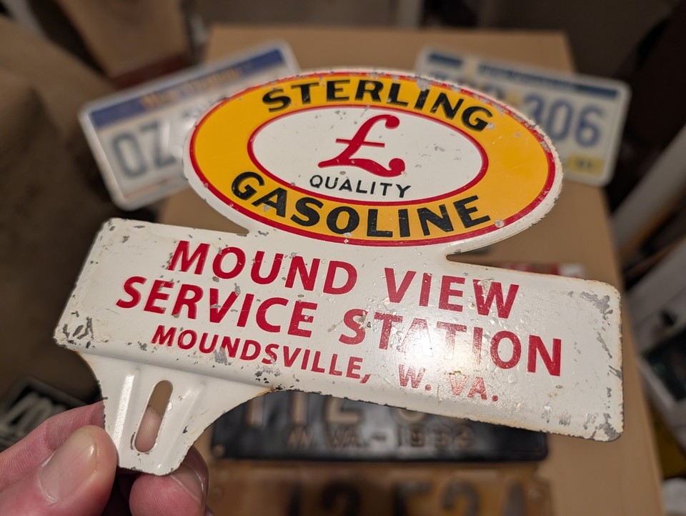 A+ LOT 8 WEST VIRGINIA PORCELAIN LICENSE PLATES TOPPER 1914 1915 1916 ...