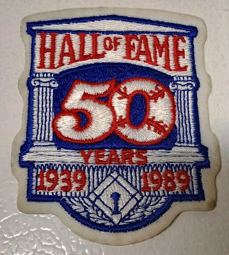 MLB HALL OF FAME 50 YEAR VINTAGE BASEBALL 4 INCH PATCH 1939-1989 | eBay