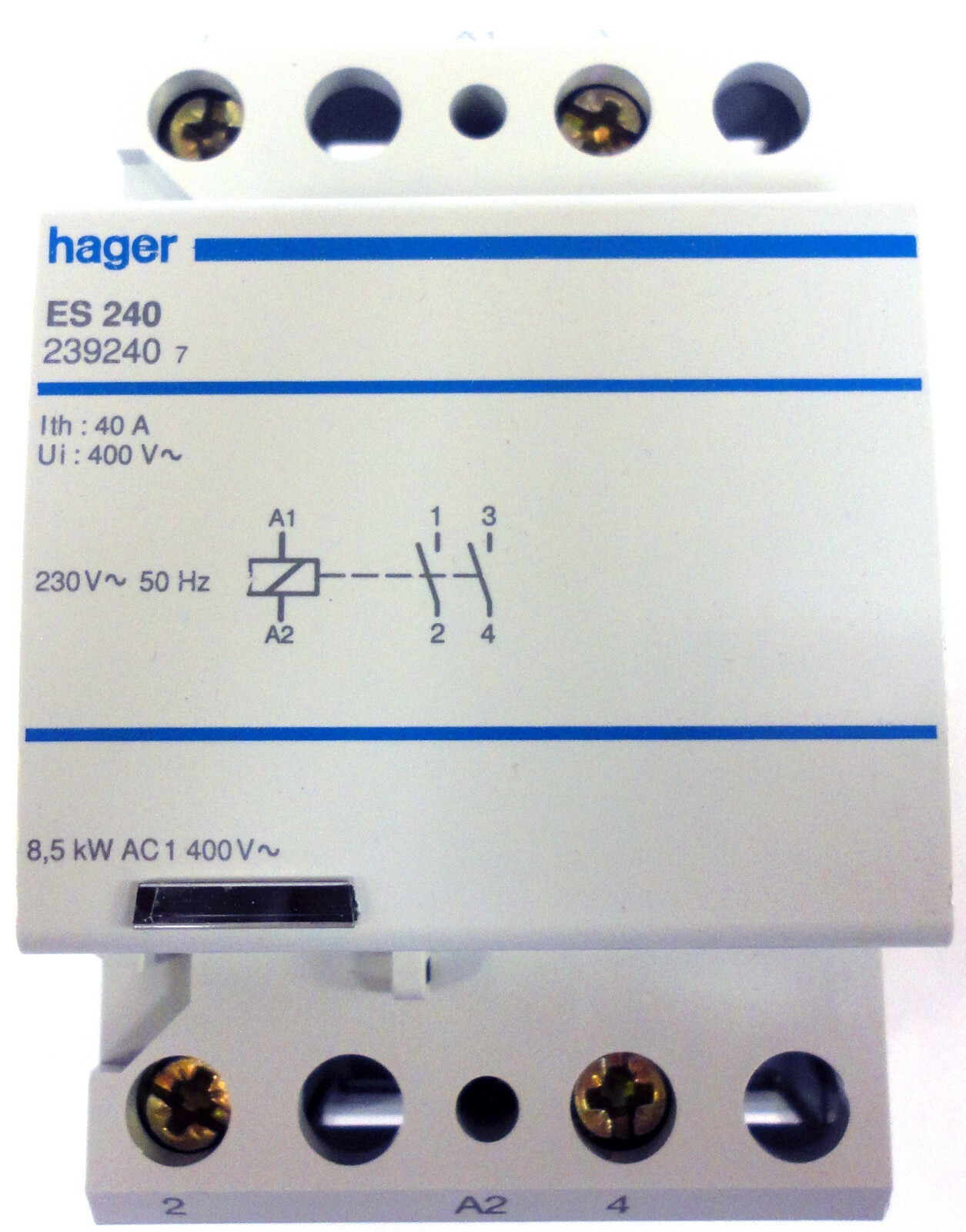 Hager ES240 2 Pole 40 Amp 240v Contactor for sale online | eBay