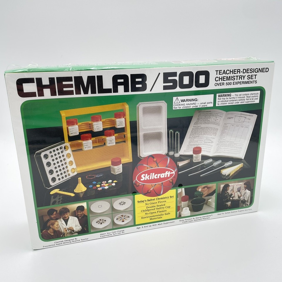 Chemlab 500 Vintage Chemistry Set 500 Experiments Homeschool Science NEW SEALED! | eBay