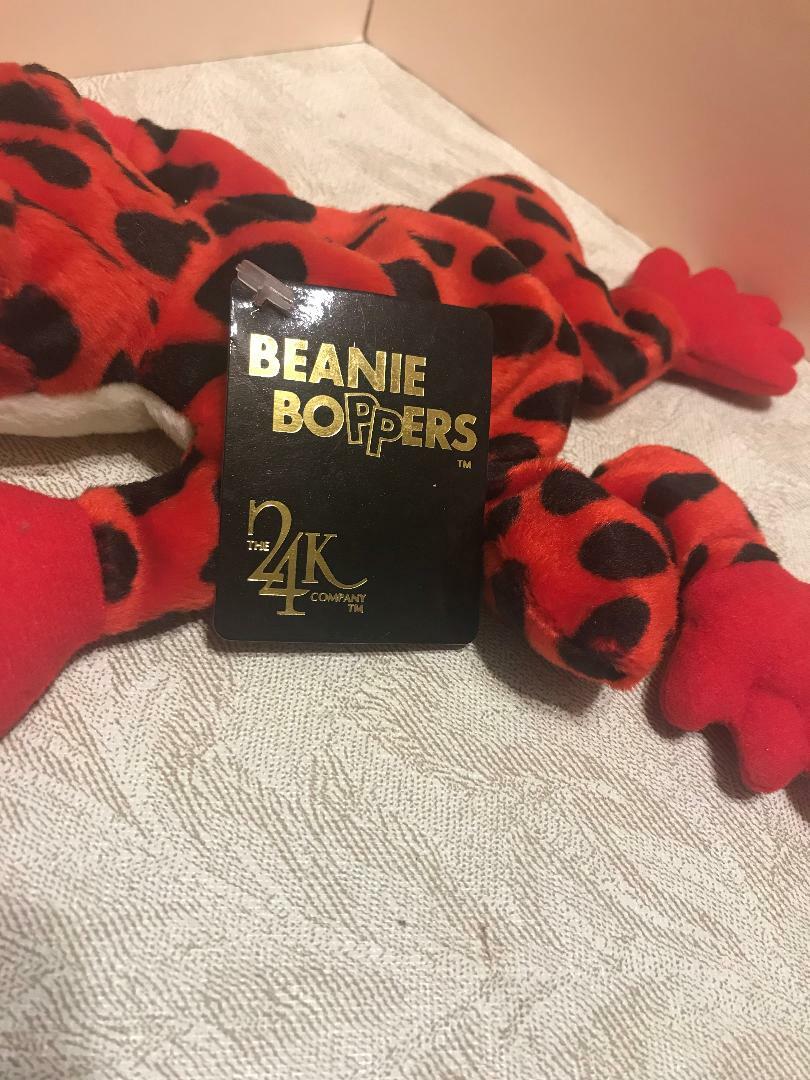 24k Beanie Boppers "tree Frog Red" 1997 Stuffed Plush Animal Special ...