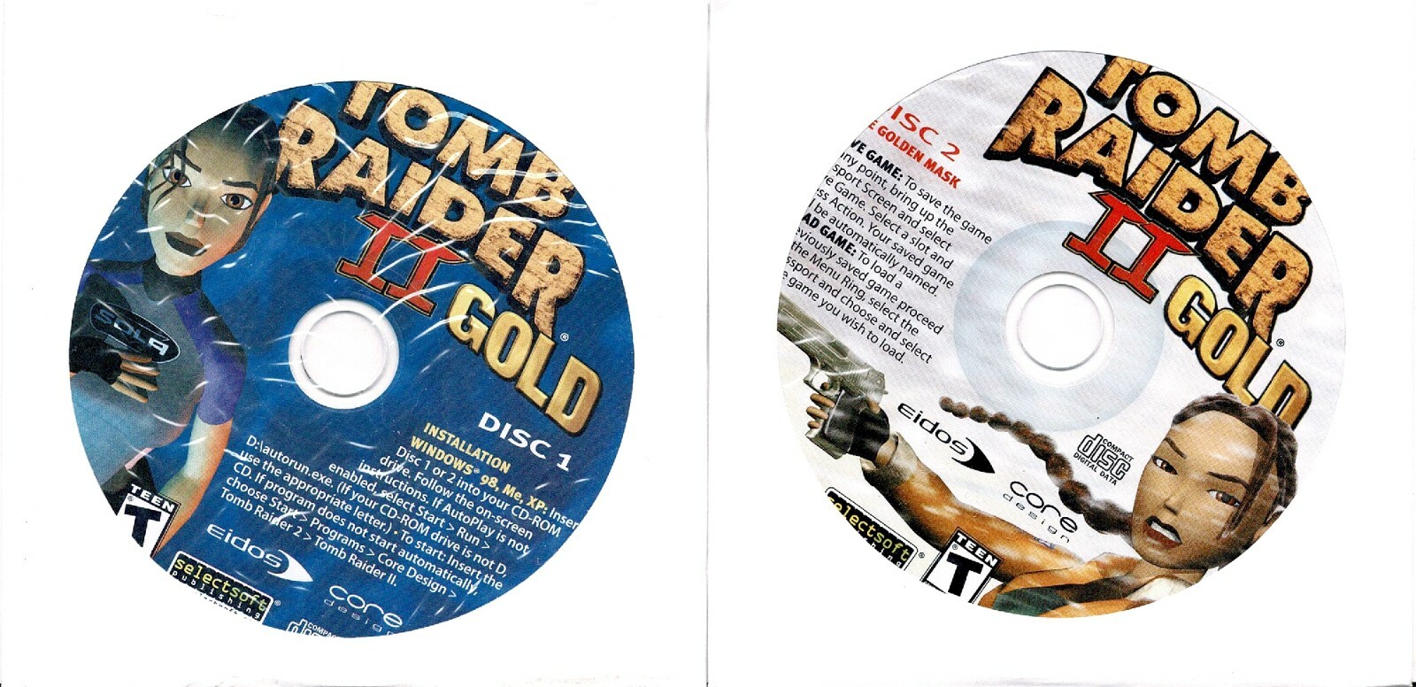 Tomb Raider II Gold Pc New 2 New Cd Roms Sealed In Paper Sleeves Win10 ...