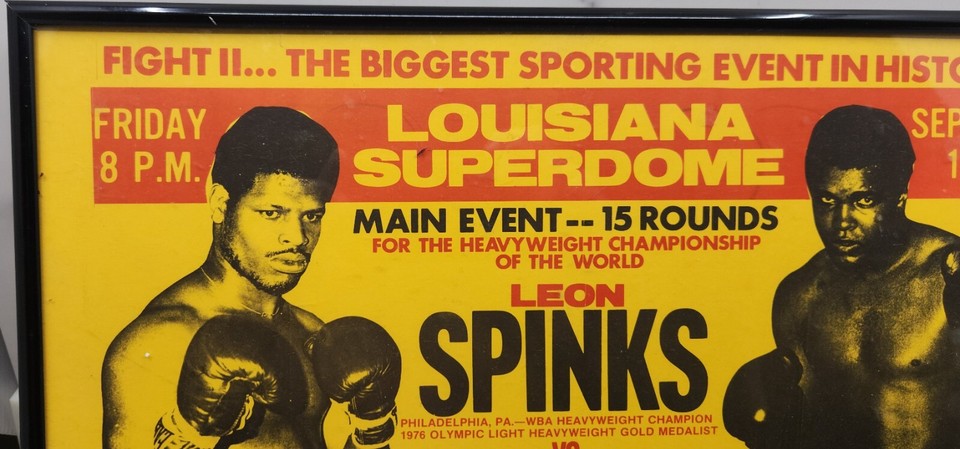 Muhammad Ali Leon Spinks II Broadside Poster 1978 Signed Autographed ...