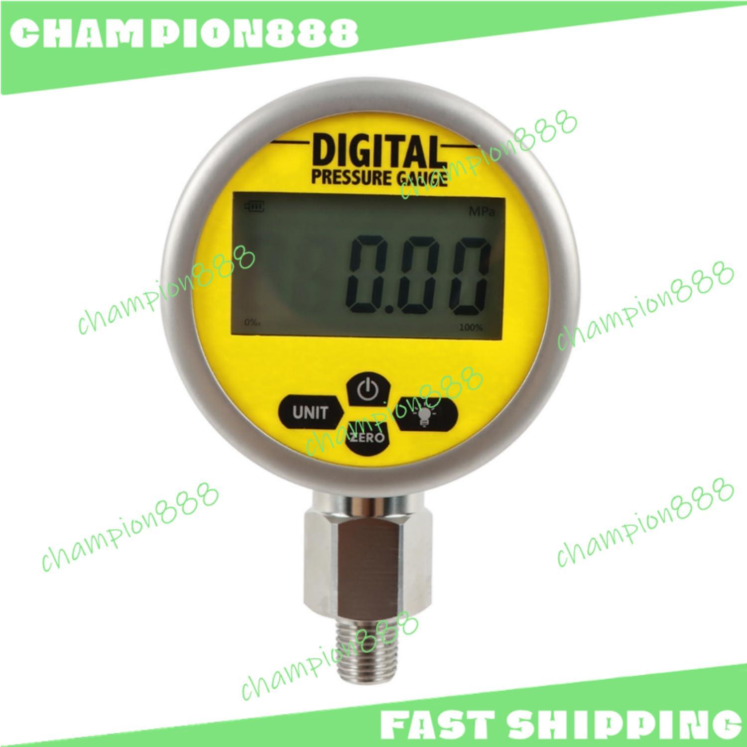 Digital Hydraulic Pressure Gauge 10000PSI 700BAR 70Mpa Manometer 1/4 ...