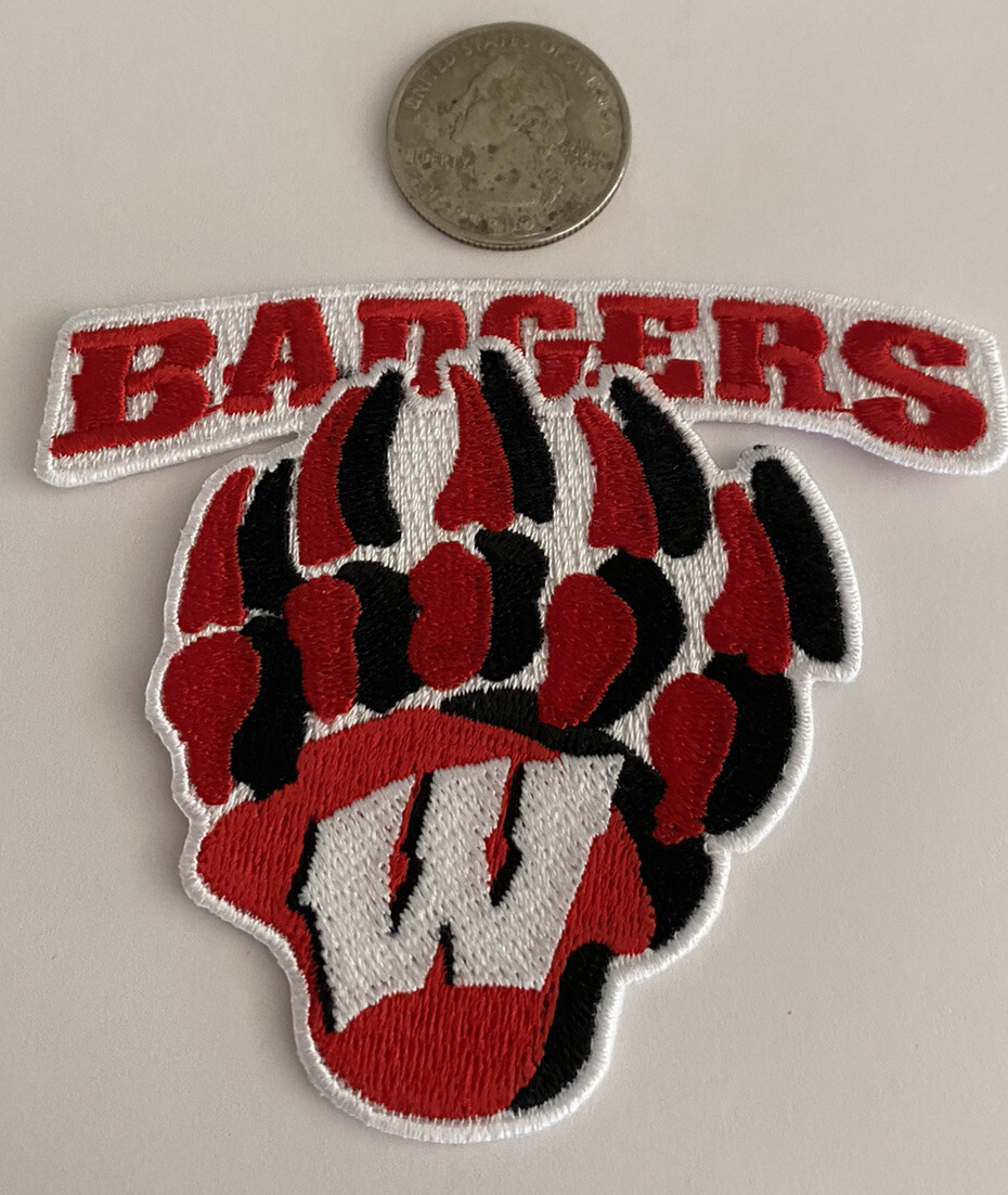 WISCONSIN U Wisconsin Badgers Vintage Embroidered Iron on Patch NCAA 3. ...