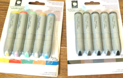 Cricut Color Primary Collection 5 Ink Cartridges & 5 Basic Provo Craft ...