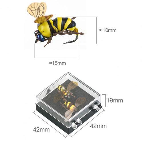 2pcs Fly Fishing Lures Bee Lot Wet Dry Streamer Nymph Baits Trout High ...