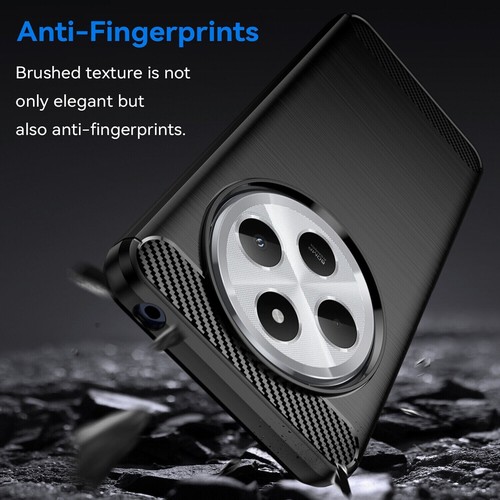 For XiaoMi RedMi 14C, Luxury Classic Brushed Soft TPU Rubber Back Cover ...