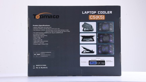 TopMate C5 12-15.6 inch Gaming Laptop Cooler Cooling Pad | 5 Quiet Fans ...