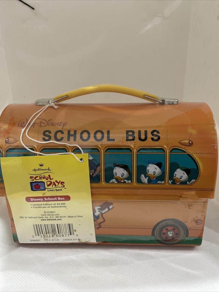 Hallmark School Days Walt Disney School Bus Lunch Box Limited Edition ...