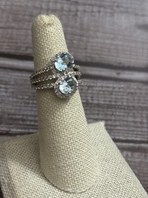 Sterling Silver Blue Topaz Ring Size 5 FAS | eBay