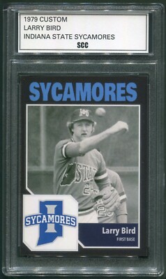 Custom 1979 Larry Bird Indiana State Sycamores College Baseball Card | eBay