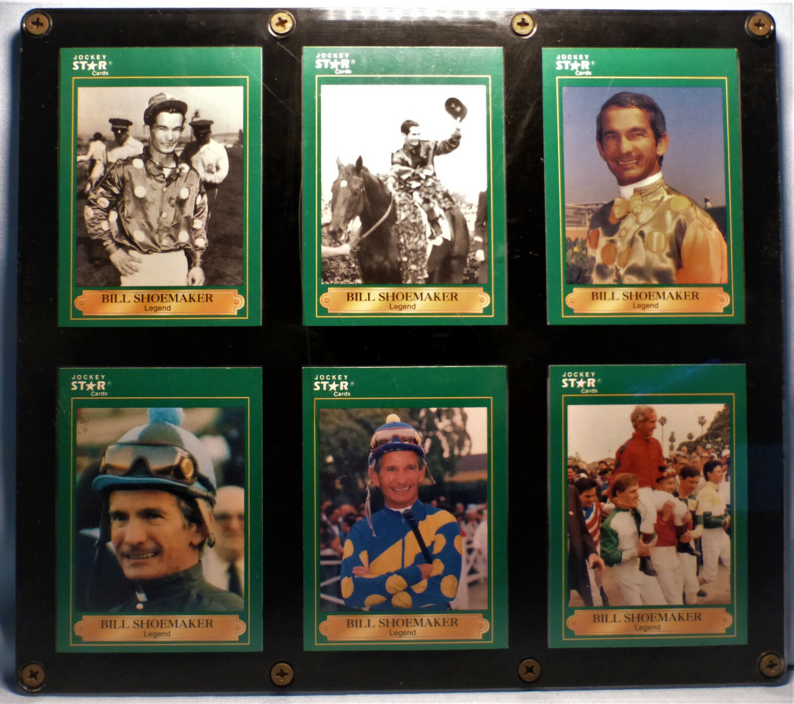 Bill Shoemaker 1991 Jockey Star Cards 1-6 / 6 Card Lot Features Career ...
