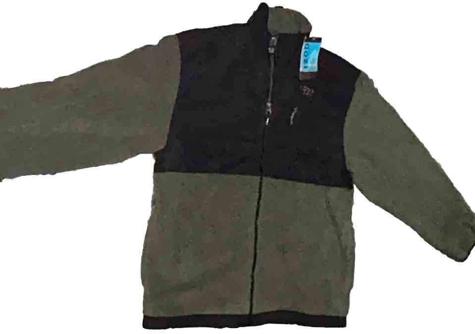 Nwt IZOD PFX Men's Full Zip Outdoor Fleece Jacket 100% Olive Green Army ...