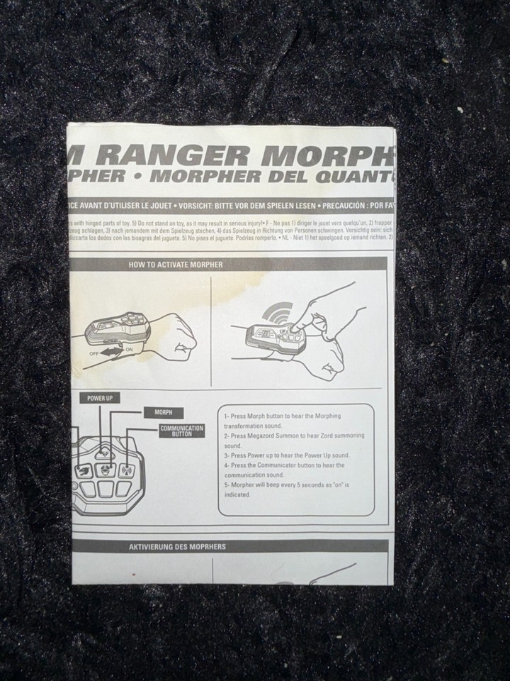 Power Rangers Time Force Quantum Morpher In Box Rare US Version Never ...