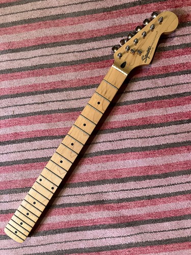 1997 Squier Maple Stratocaster Guitar Neck Gold Logo KV Serial Strat ...