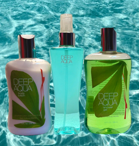 DEEP AQUA Perfume Fragrance Mist Spray Lotion Shower Gel Bath & Body ...