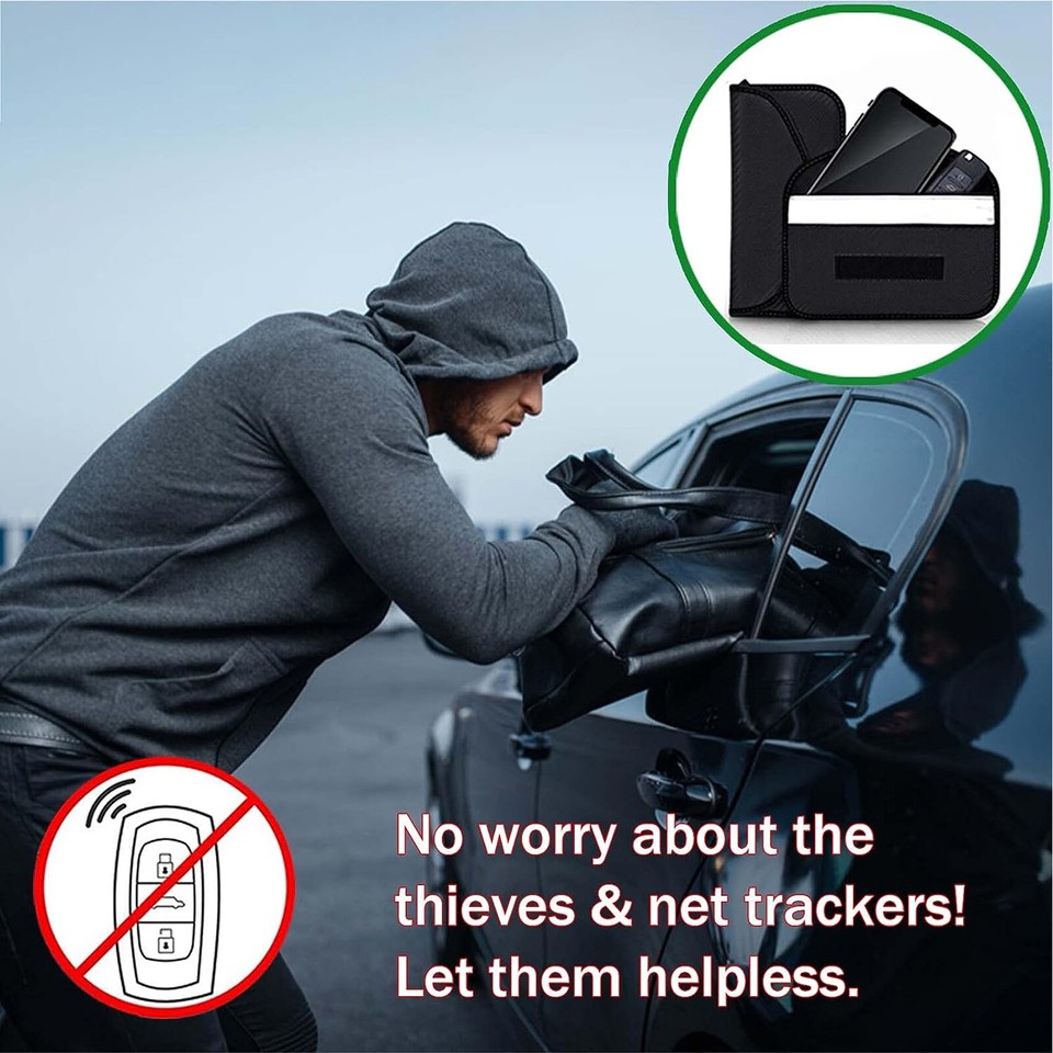 4 Pack Faraday Bag Cell Phone Wallet Blocker Radiation Signal Shielding ...