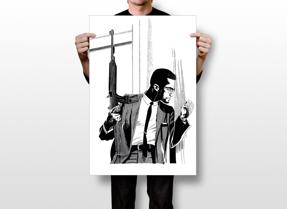 Malcolm X Gun Poster