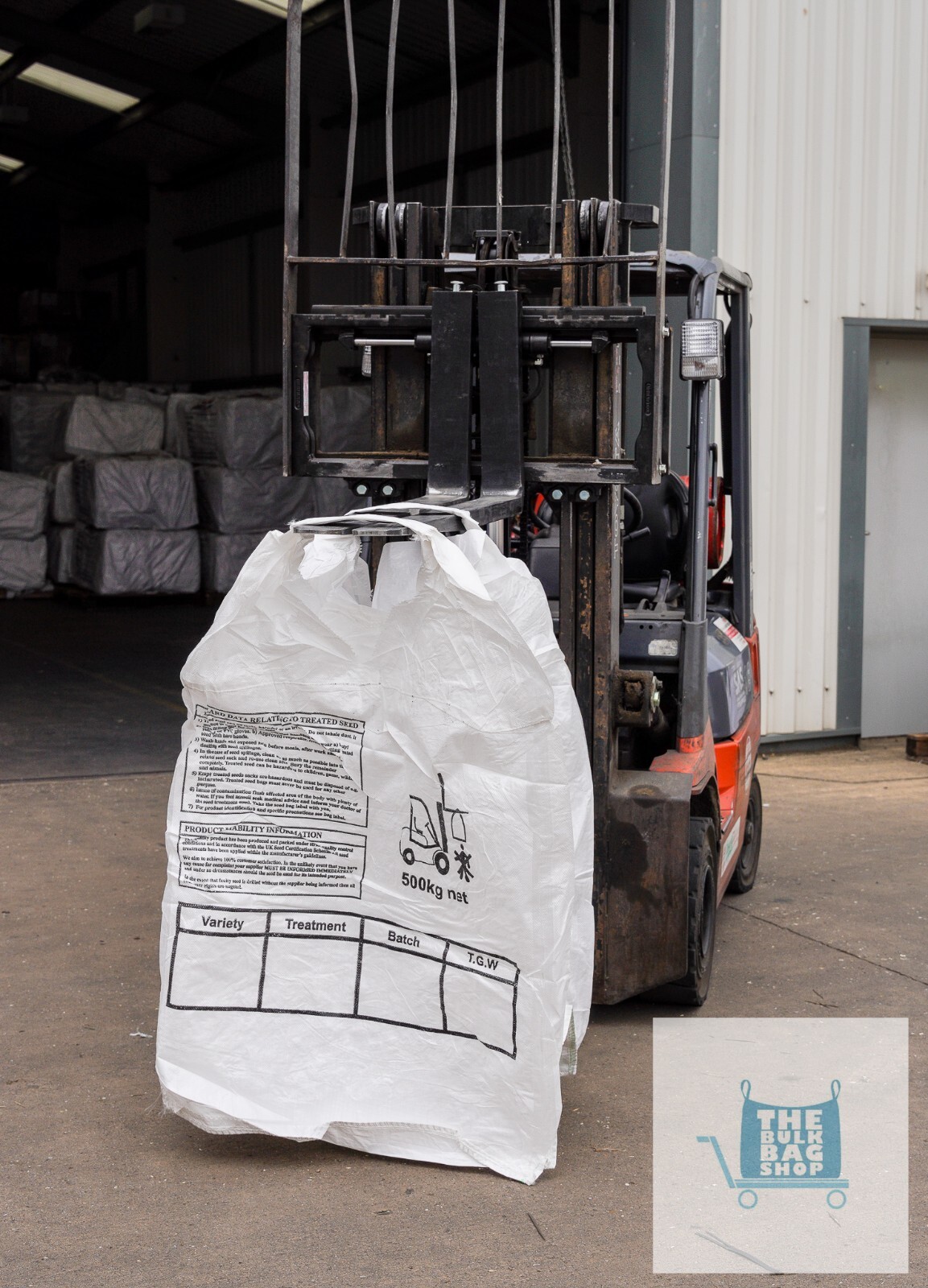 Seed Bulk Bag - 90x90x100cm Filling Spout tie, Discharge Spout (500kg ...