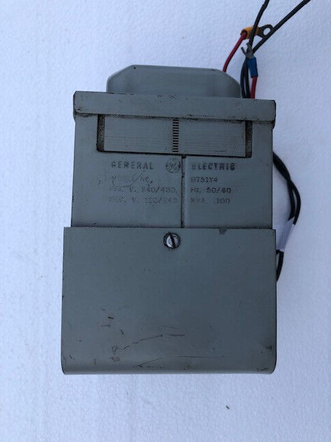 GE Isolation Transformer, 100 VA, Input 240/480 V, Output 120/240 V, 50 ...