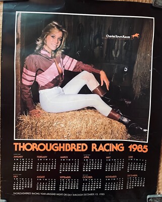 Charles Town Racing sexy model poster 1984 HORSE RACING RARE | eBay