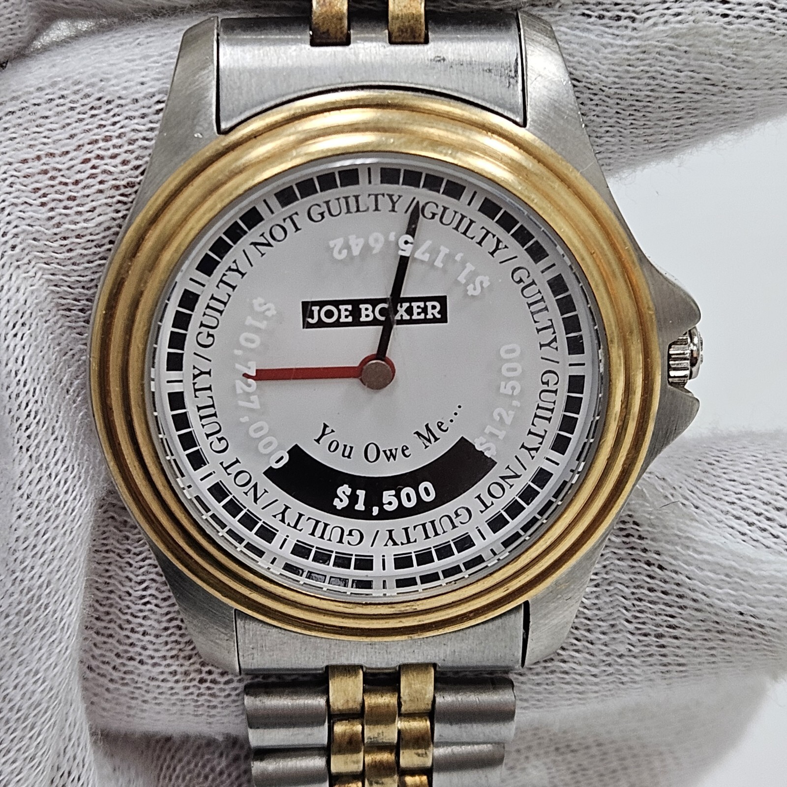 1995 Joe Boxer Watch *RARE* Guilty Not Guilty You Owe… - Gem