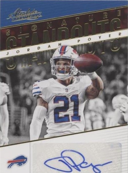2018 Panini Absolute - Signature Standouts #SS-JP Jordan Poyer (AU) for ...