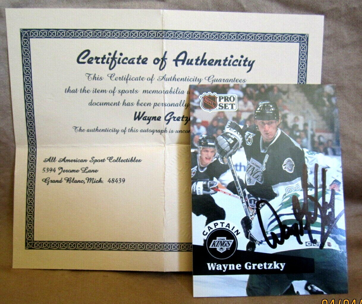 Wayne Gretzky 1991-92 Pro Set Black Sharpie Autograph!Kings C GOAT HOF ...