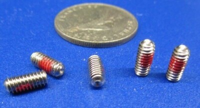Stainless Self Locking Set Screws, Nylon Patch, Cup, 8-32 x 3/8" Length ...