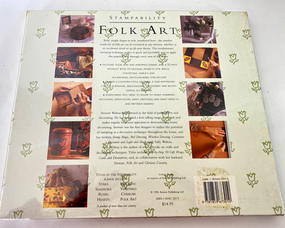 Stampability Folk Art Interior Decorating Effects with Stamps Stewart ...