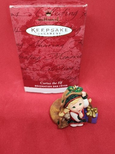 2001 Hallmark Keepsake Ornament Curious the Elf Promotional Collector's ...