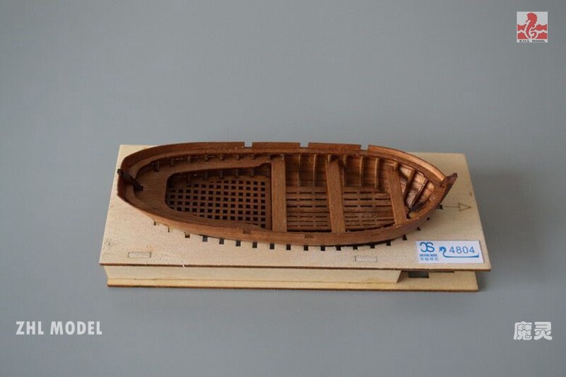 Wooden Lifeboat Rowboat 1:48 Model Ship Life Boat POF Wooden Model Ship ...