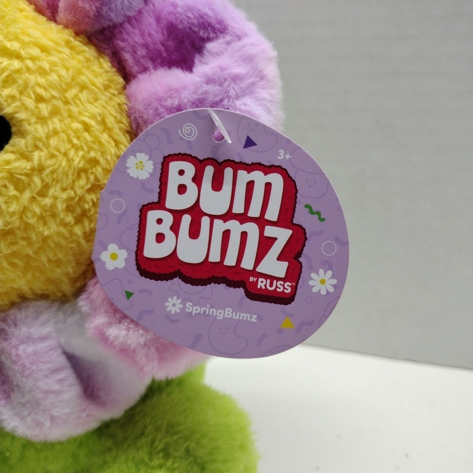 Bumbumz Jess Flower Plush Stuffed Animal Purple Yellow Green Cute ...