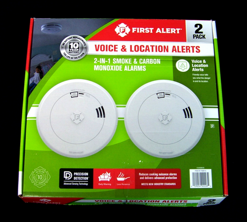 First Alert 2-in-1 Smoke & Carbon Monoxide Alarms Voice & Location ...
