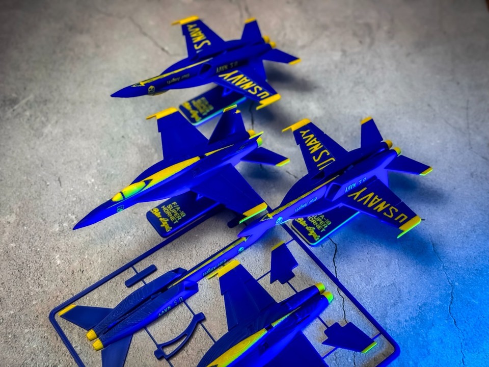 F/A-18 Super Hornet Blue Angels Plane Kit Card – 3D Puzzle Model | eBay