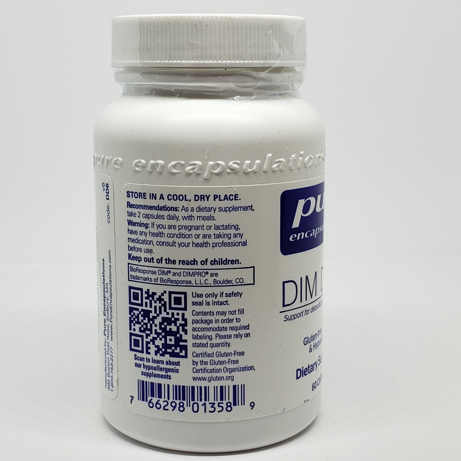 Pure Encapsulations DIM Detox - 60 Caps - Detoxification & Cellular ...