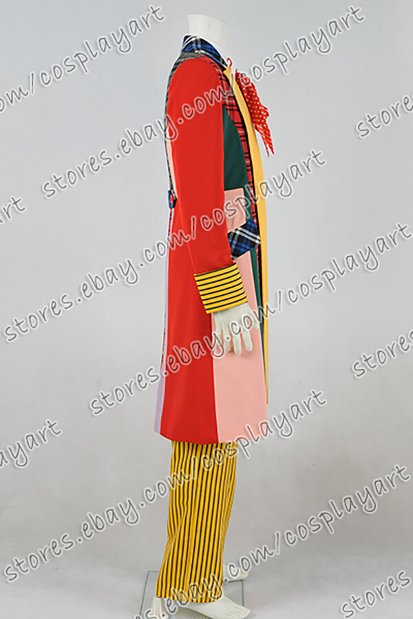 Doctor Who Cosplay Series 6th Sixth Dr Costume Colorful Lattice Stripe ...