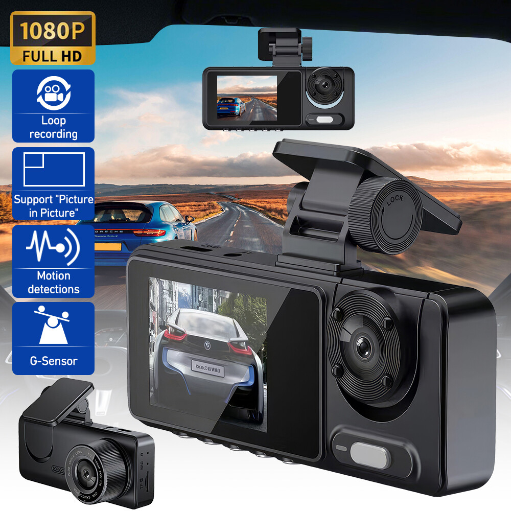 1080P HD Dual Lens Dashcam Autokamera Dash Cam KFZ DVR Video Recorder ...
