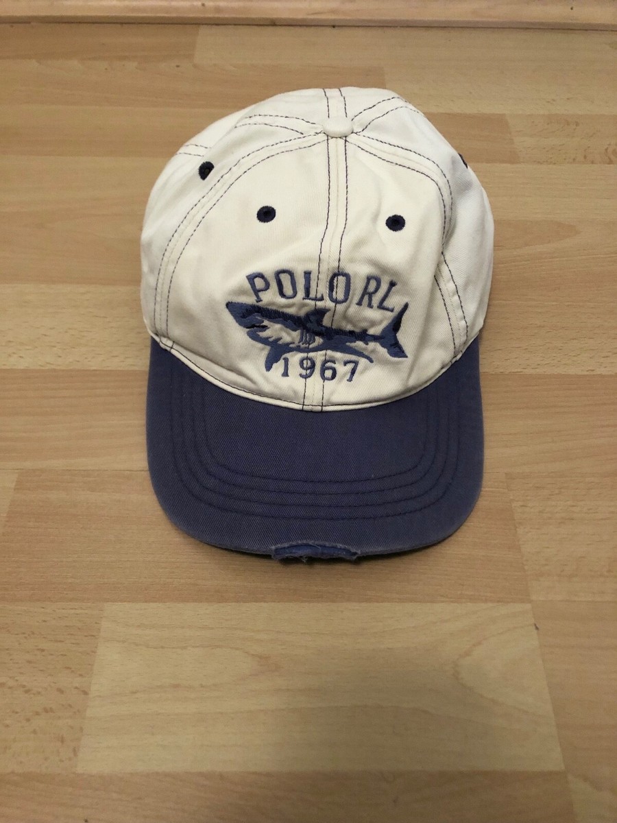 Vintage Ralph Lauren Polo RL Shark Hat Cap Stadium 1992 Vintage Ralph Lauren Polo RL Shark Hat Cap Stadium 1992
