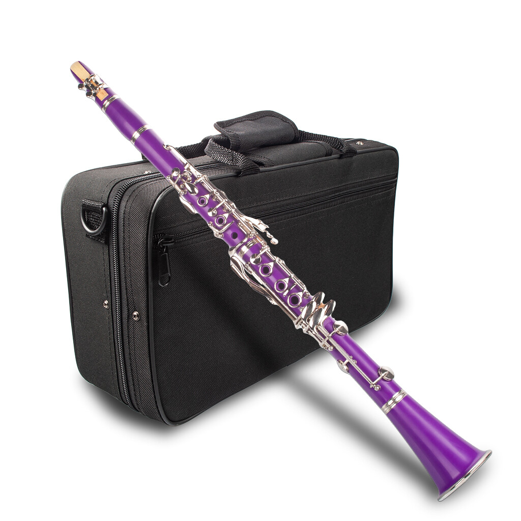Purple 17 Key Cupronickel Nickel Plated Professional Bb ABS Clarinet ...