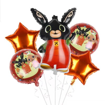 5PCS BING BUNNY BALLOONS Star BALLOONS HELIUM Foil PARTY CAKE | eBay