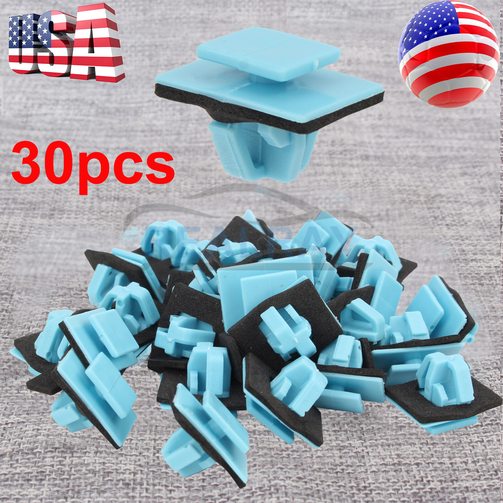 Moulding Clip With Sealer for Hyundai & Kia 87756-1F000 30pcs Blue | eBay