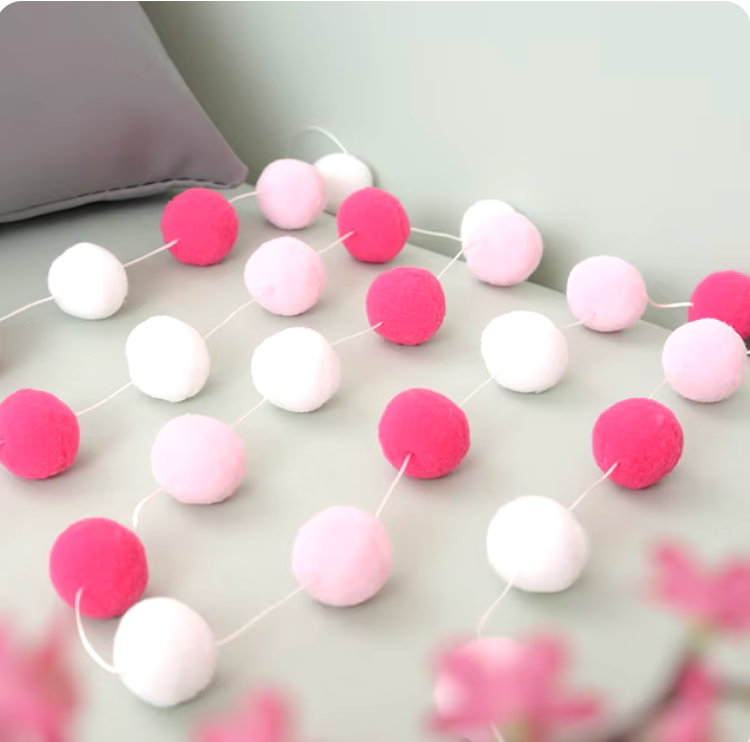 20 LED Globe Ball String Lights Kids Fairy Light DECOR ROOM POMPOM ...