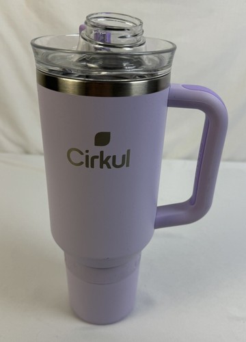 Cirkul Tumbler 40oz Lilac All-Day StrawSip Stainless Steel Mug Cup Jug ...