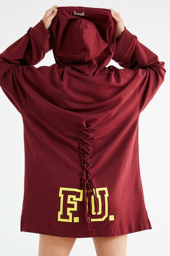Puma Fenty By Rihanna Longline FU University Lace-Up Hoodie Sweatshirt ...