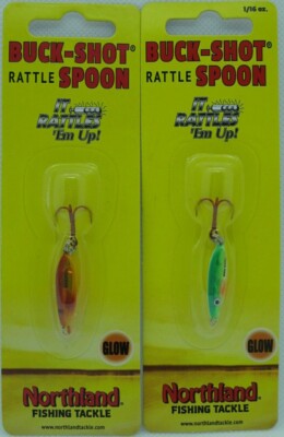 2 - Northland Tackle BUCK-SHOT® RATTLE SPOON - 1/16 oz. - Two Great ...
