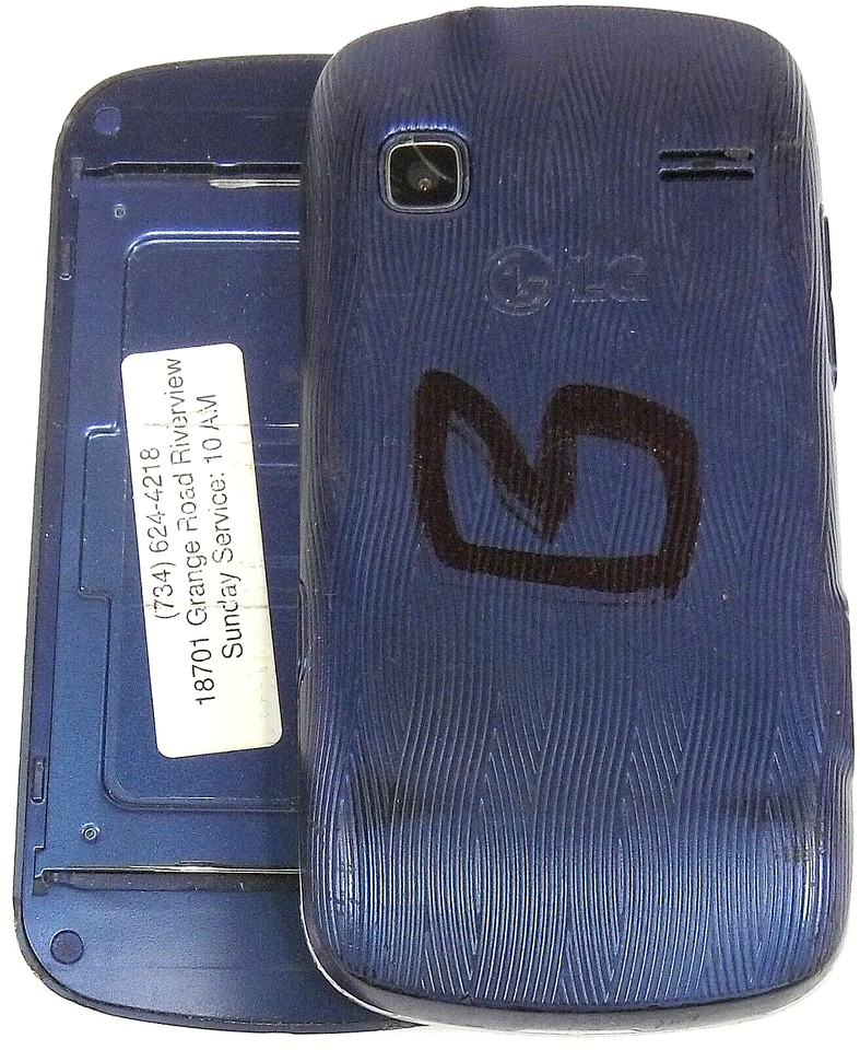 LG Xpression 2 / Expression II C410 - Blue and Silver ( AT&T ) Slider ...